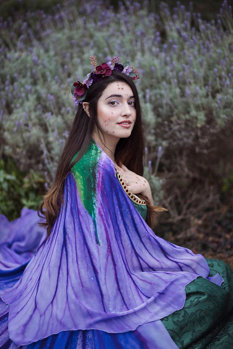 Flower Cape Floral Cloak Violet Petunia Scarf Shawl Purple Lavender ...