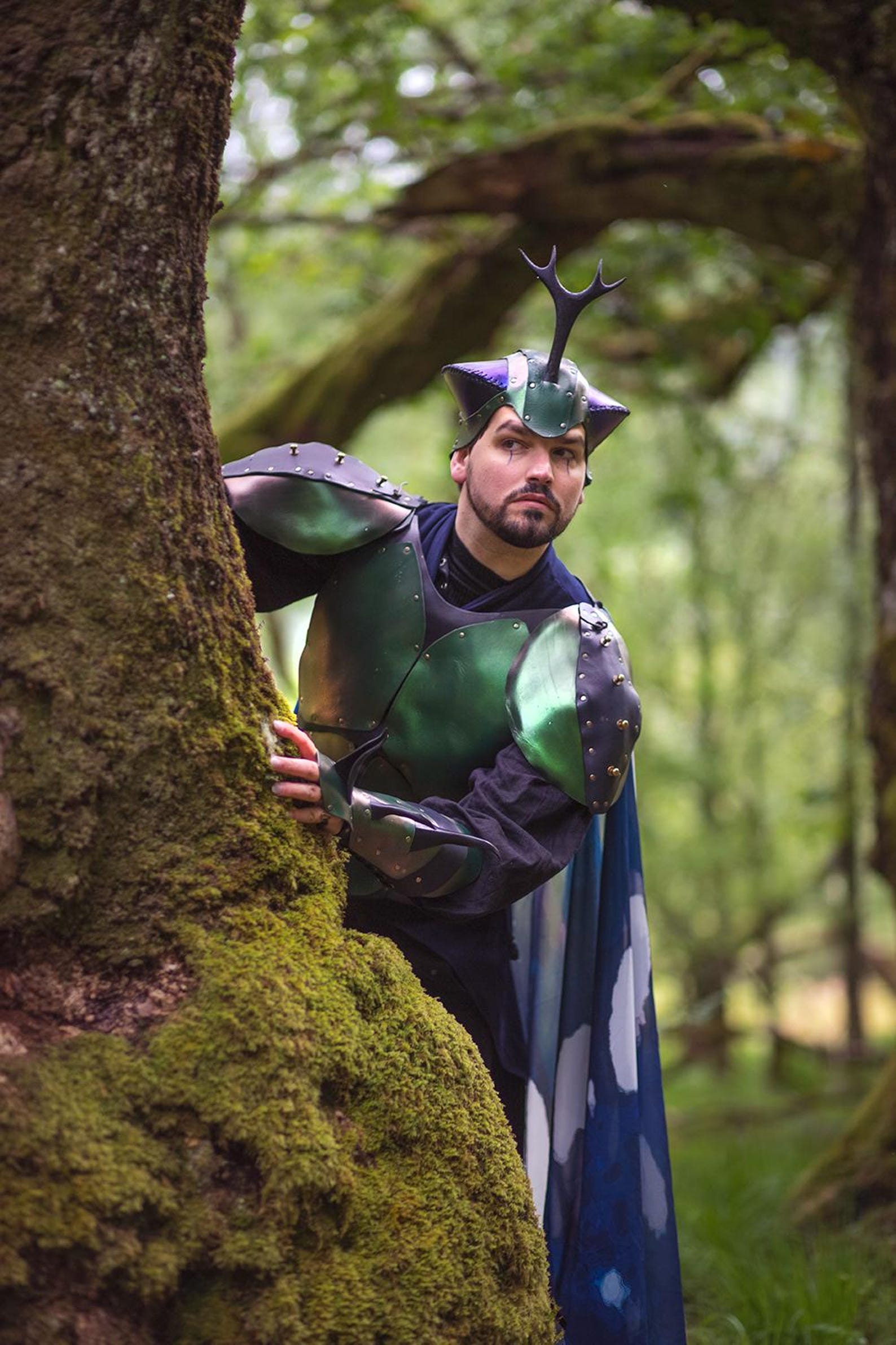 Beetle Leather Armor Green Insect Armor Shoulders Inspired by a Fairy ...