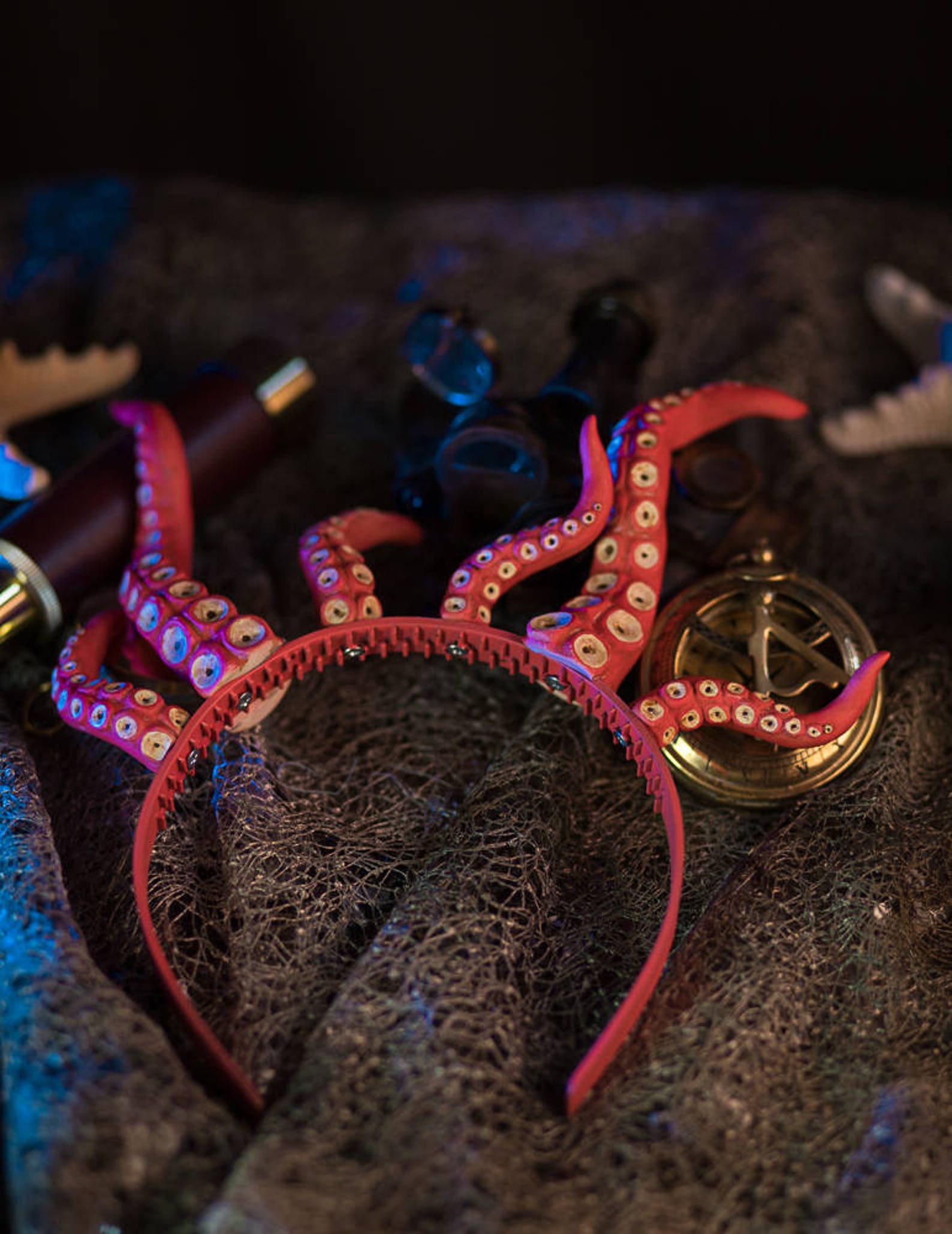 Octopus Tentacles Headdress Mermaid Steampunk Outfit Headpiece Cosplay ...