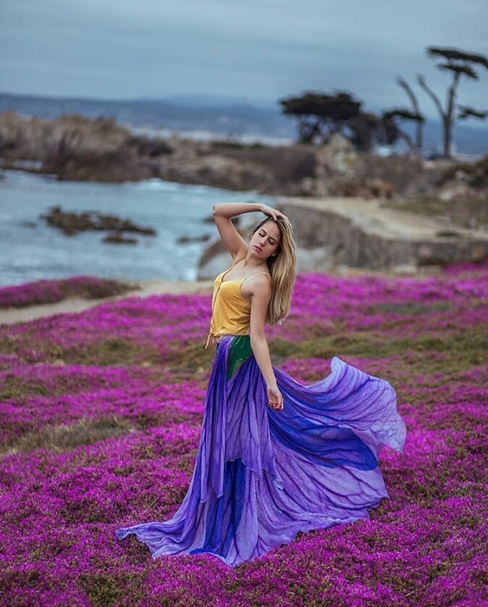 Flower Cape Floral Cloak Violet Petunia Scarf Shawl Purple Lavender ...