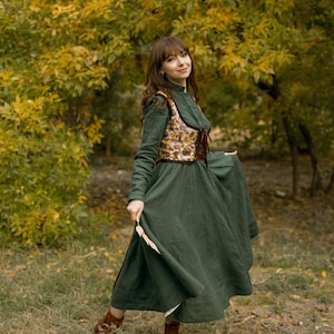 Hobbit Bodice, Autumn Renaissance Corset Oak Cottagecore Style Corset ...