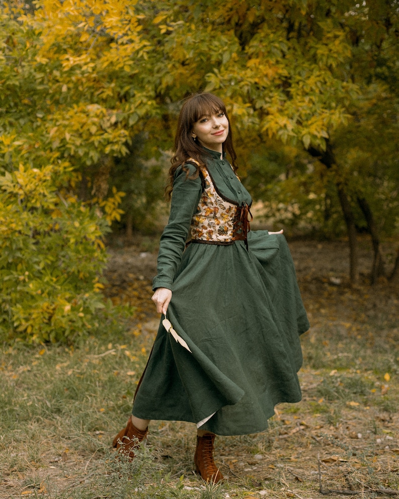 Hobbit Bodice Autumn Renaissance Corset Oak Cottagecore Style - Etsy