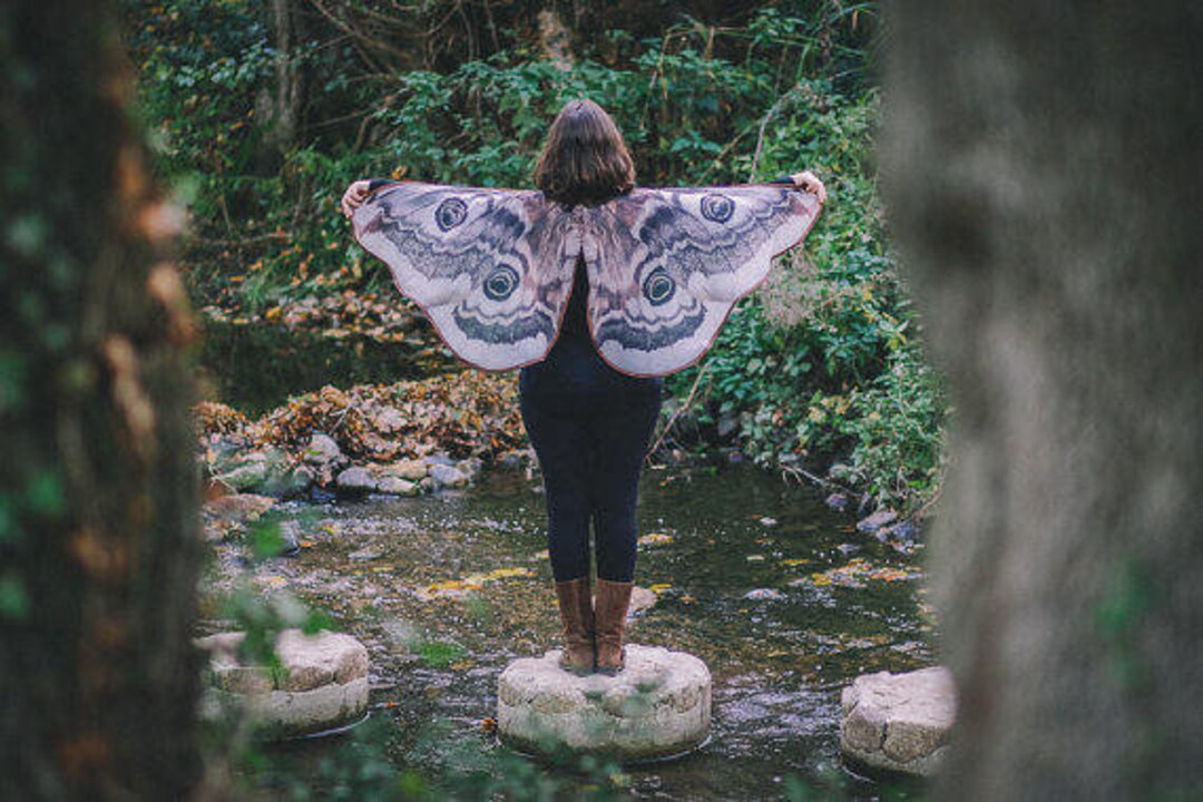 Moth Butterfly Cape Emperor Moth Cloak Dance Wings Costume Short Small ...