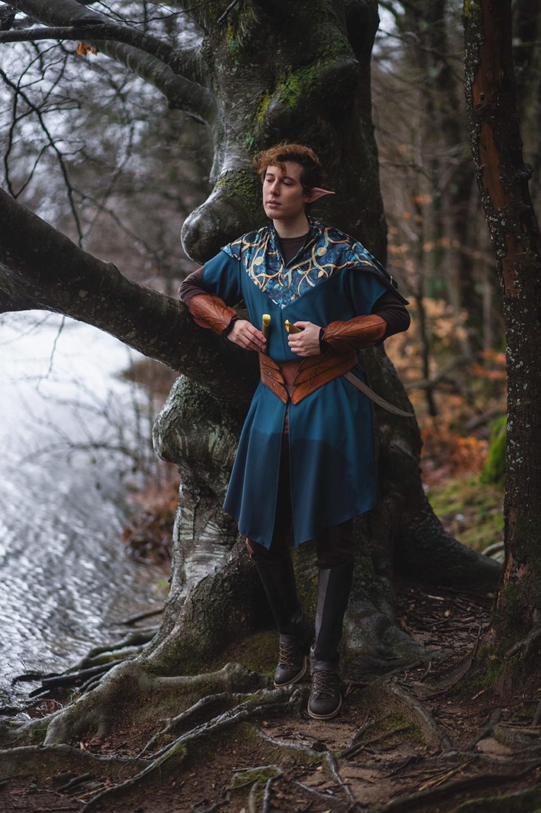 Elven Robe Surcoat - Unisex Archer Vest Open Front Overgarment Elven ...