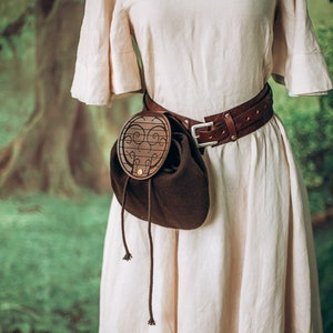 Hobbit Door Belt Bag Wood and Leather Hoobit Hole Form Black and Brown ...