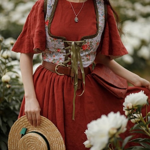 Hobbit Bodice, Renaissance Corset Flowers Cottagecore Style Corset Vest ...