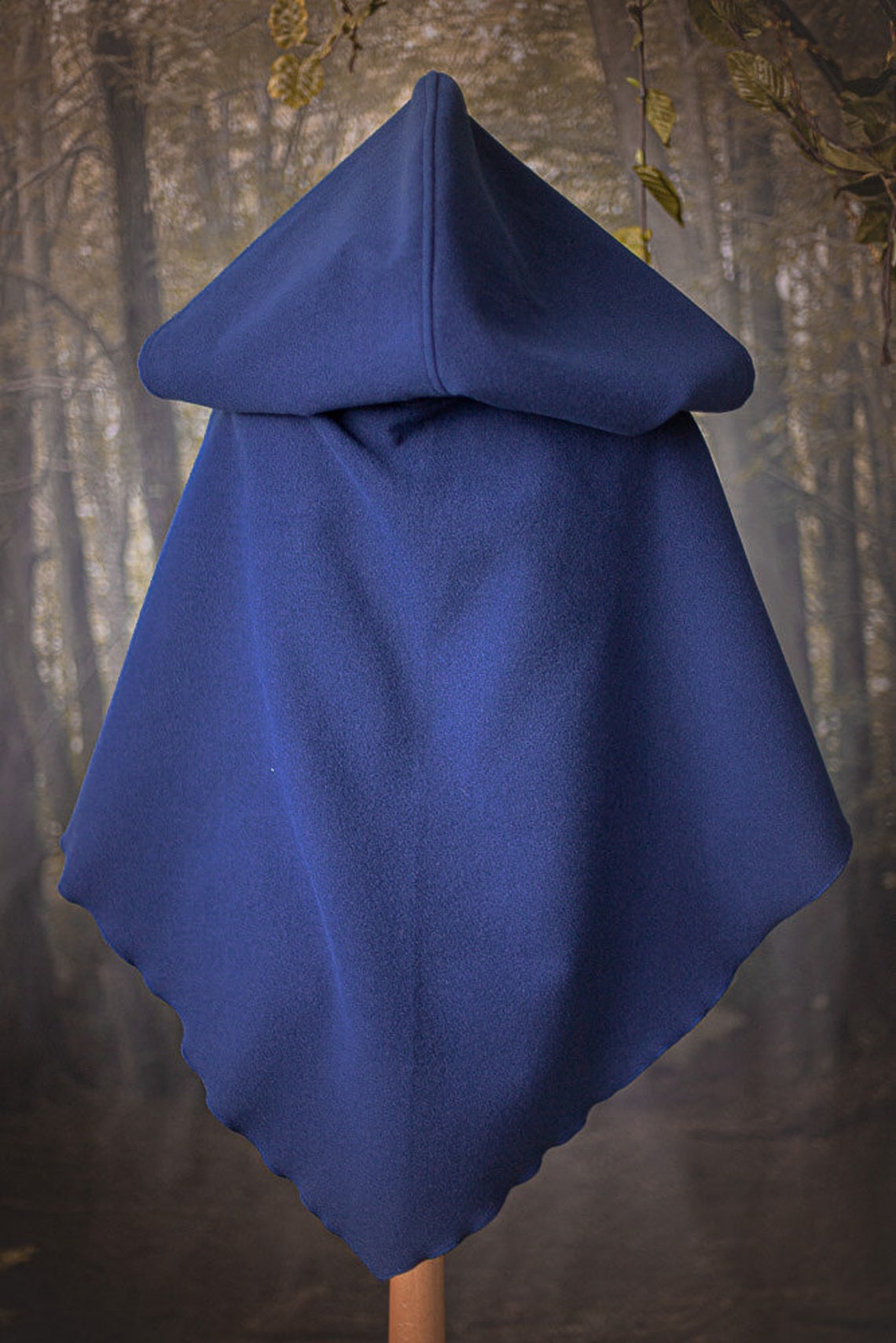 Blue Riding Hood Short Cape Stole Vegan Wool Capelet Stole - Etsy