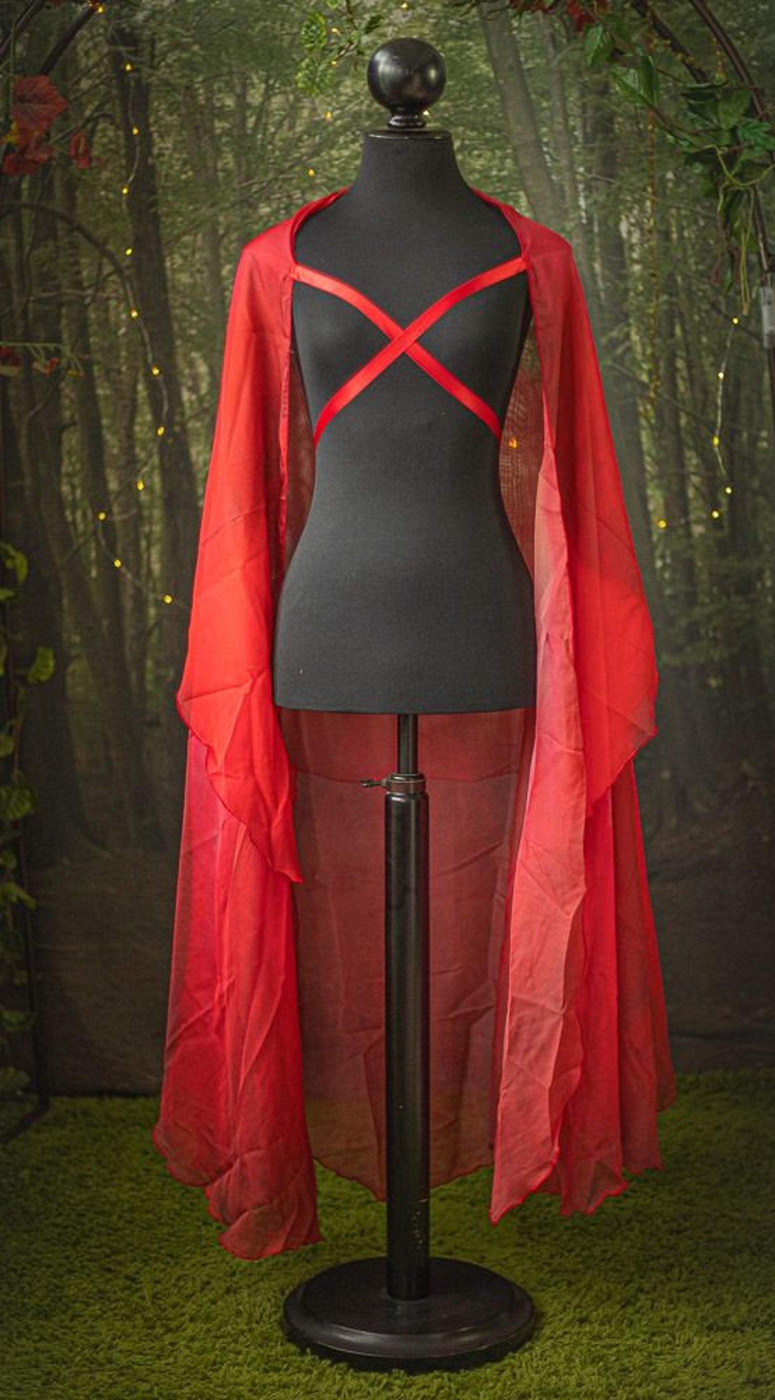 Flower Cape Floral Cloak Red Rose Scarf Shawl Romantic Poncho - Etsy