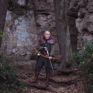 Hooded Green Ranger Surcoat – Unisex Renaissance Costume Vest - Etsy