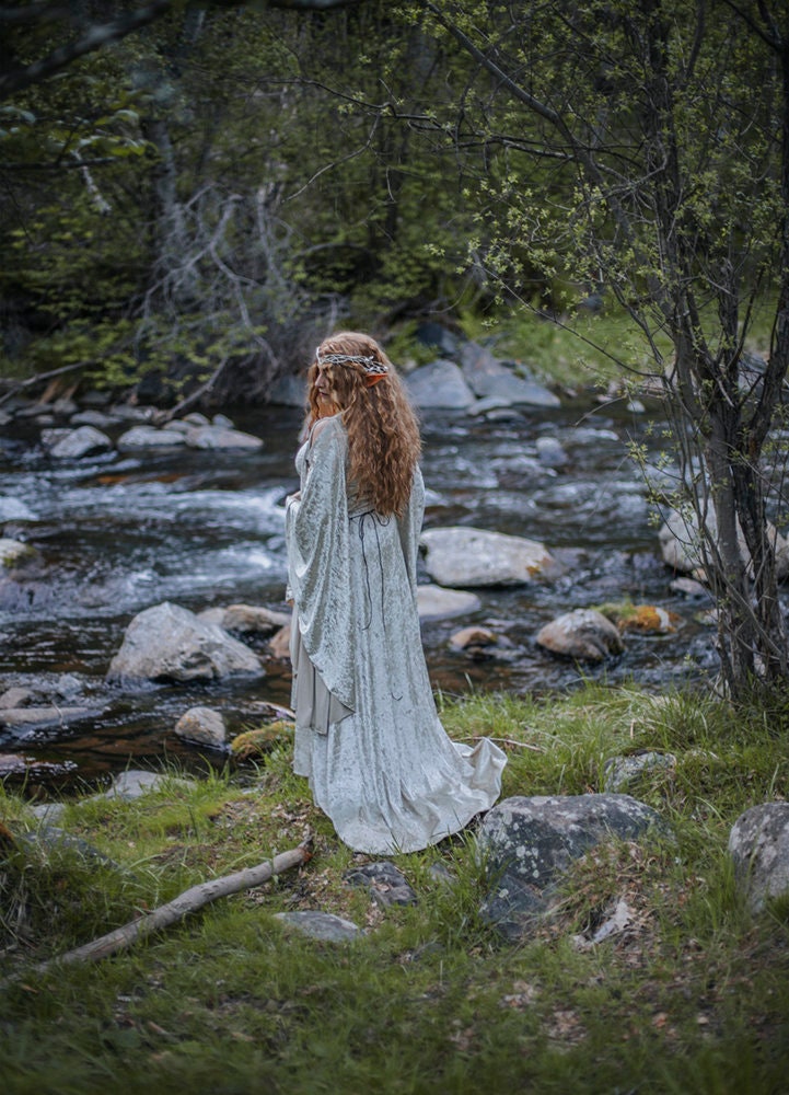 Medieval Dress Celtic Wedding Dress Galadriel Costume Elvish - Etsy