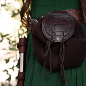 Hobbit Door Belt Bag Wood and Leather Hoobit Hole Form Black and Brown ...