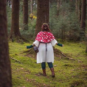 Mushroom Short Cape Vegan Wool Capelet Stole Capelet Cloak Sleeveless ...