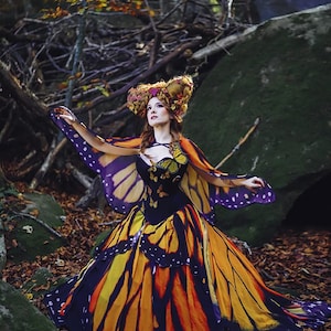 Butterfly Wings Monarch Cape Cloak Wings Costume Short Small Fantasy ...