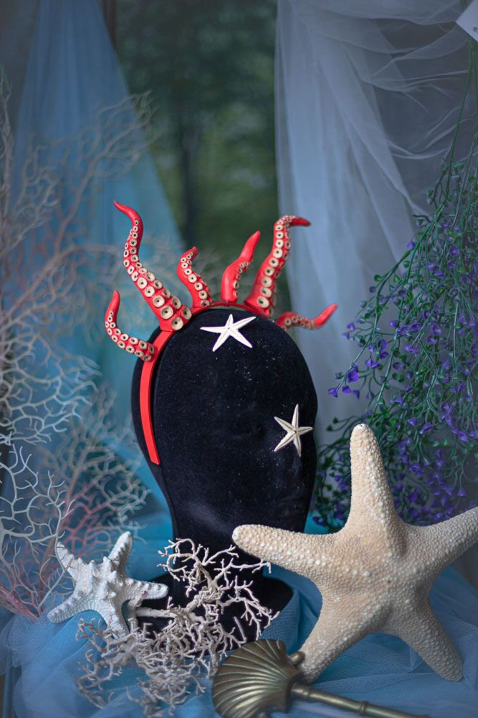 Octopus Tentacles Headdress Mermaid Steampunk Outfit Headpiece Cosplay ...