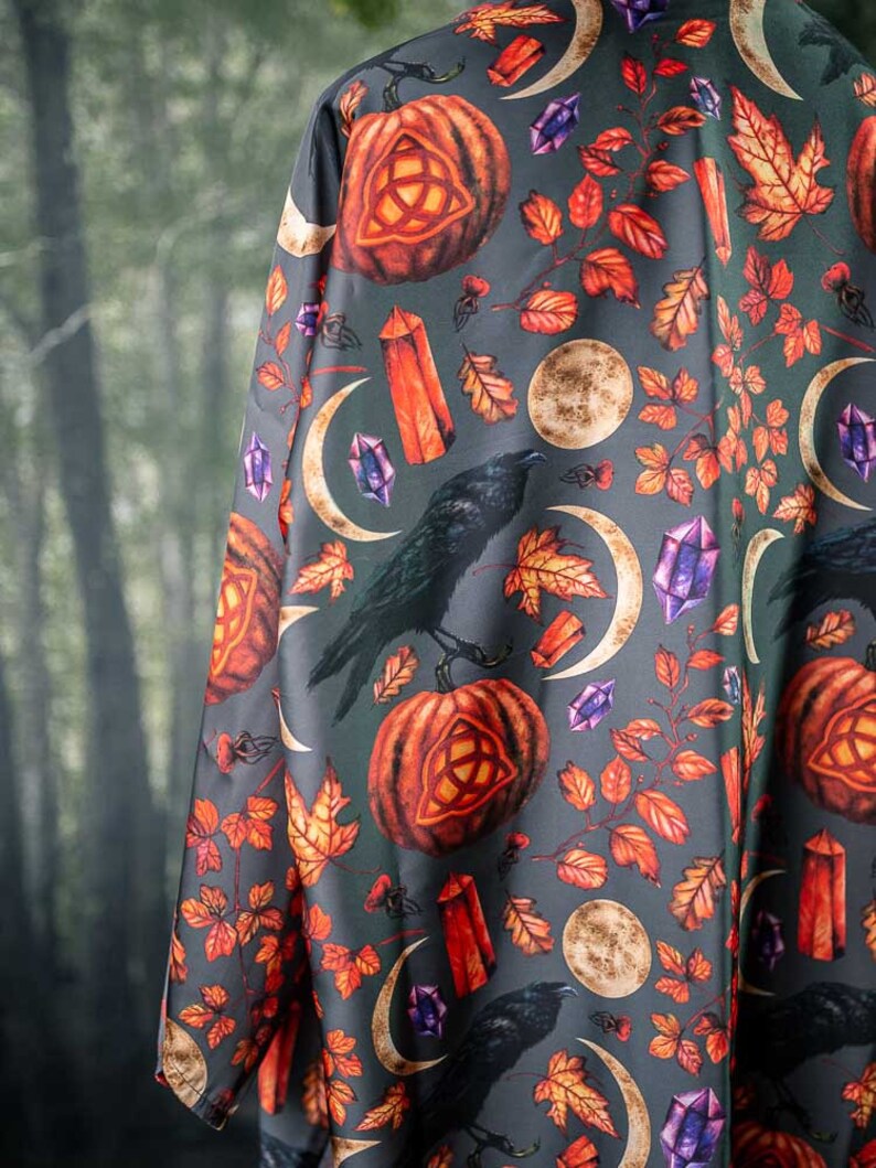 Samhain Robe Sylky Clothing Cardigan Kimono Halloween Fashion - Etsy
