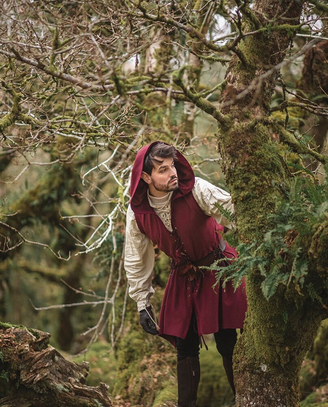 Hooded Ranger Surcoat Unisex Assasin Vest Open Front - Etsy