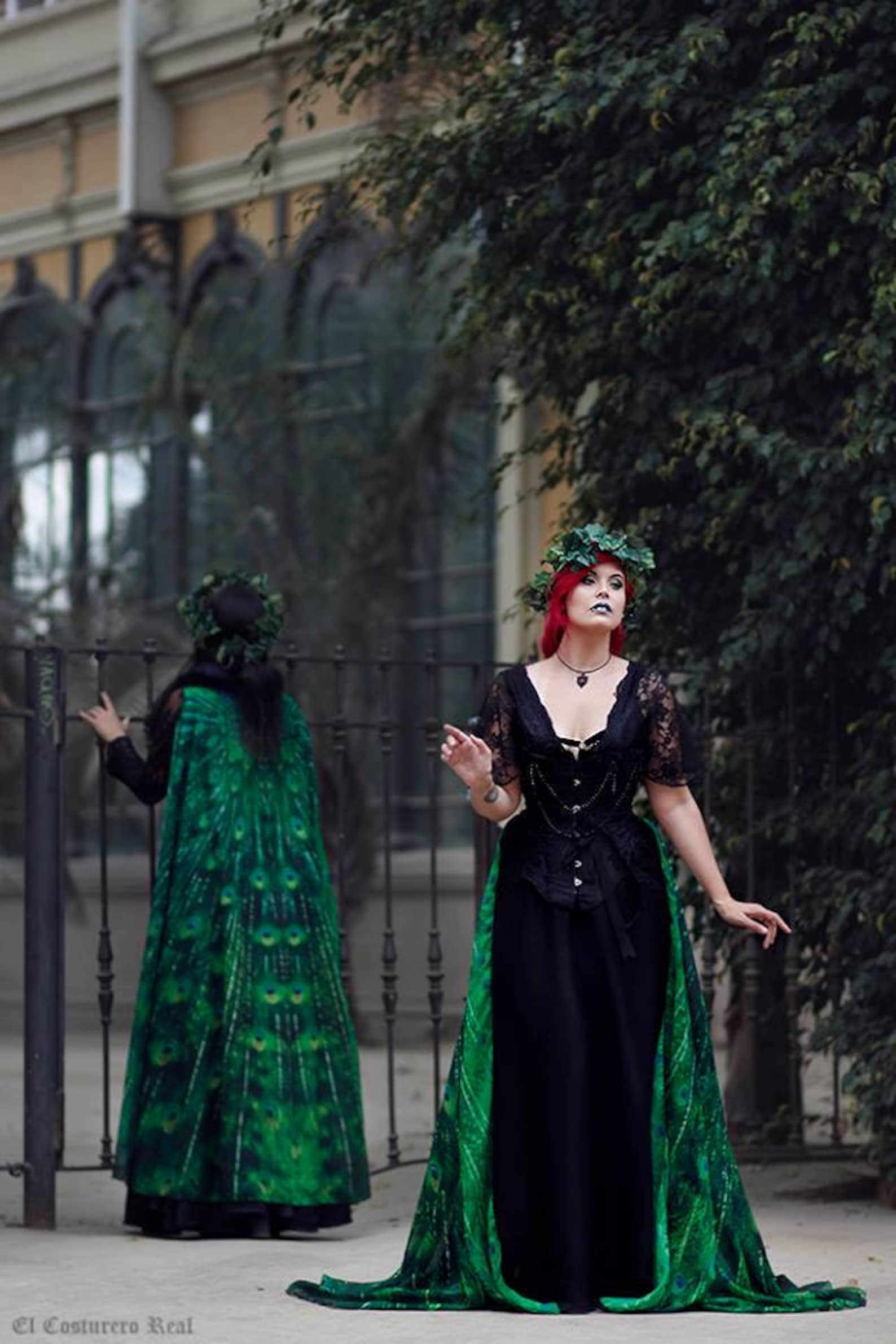 Cape Peacock Scarf Bohemian Clothing Cloak Feathers Print Green Sarong ...