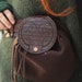 Hobbit Door Belt Bag Wood and Leather Hoobit Hole Form Black and Brown ...