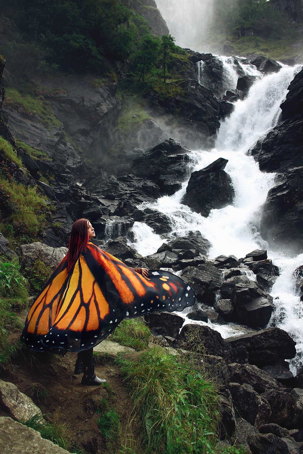 Butterfly Wings Monarch Cape Costume Adult Fairy Wings Chiffon - Etsy ...