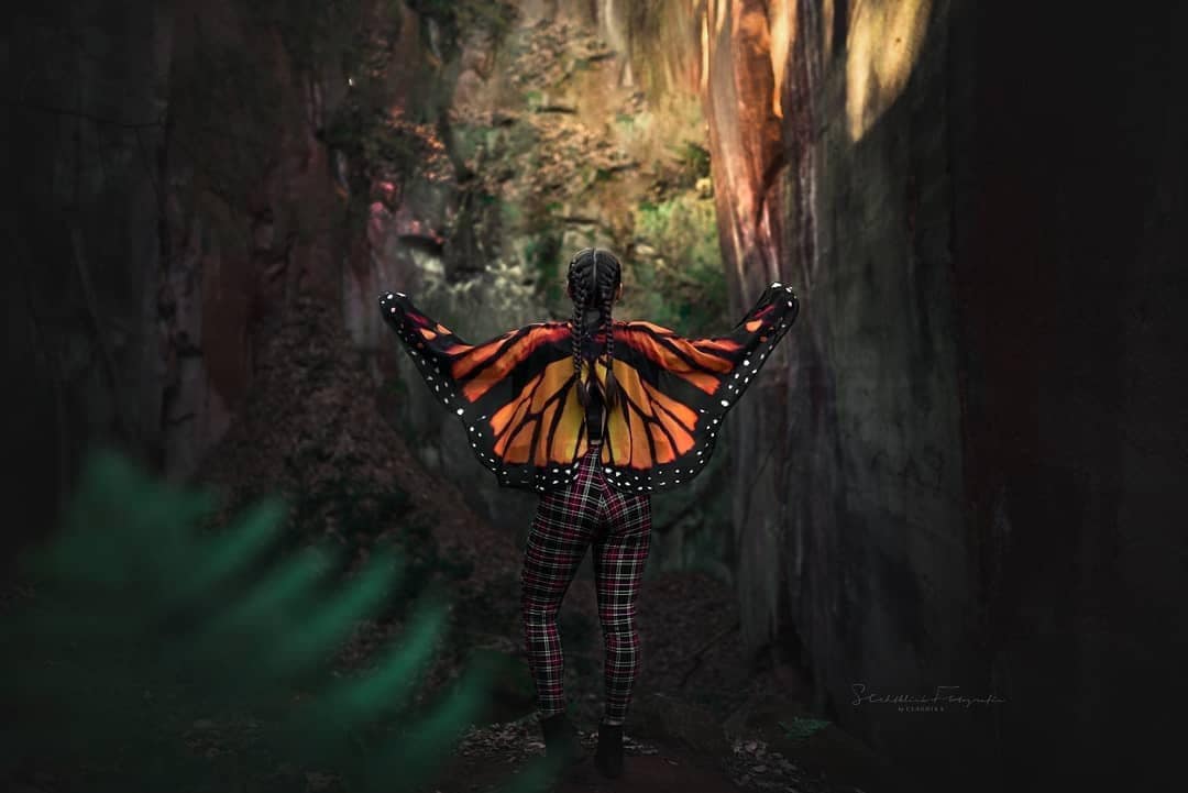 Butterfly Wings Monarch Cape Cloak Wings Costume Short Small Fantasy ...