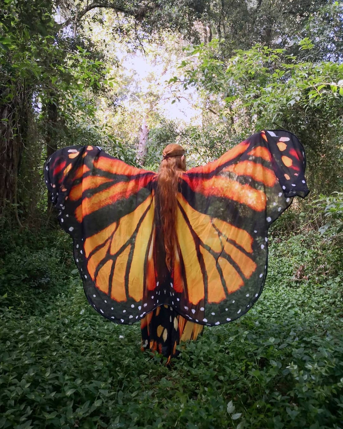 Butterfly Wings Monarch Cape Costume Adult Fairy Wings Chiffon | Etsy