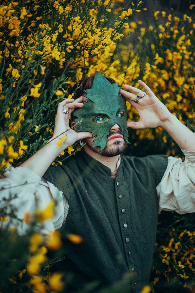 Leather Mask Druid Leaf Maple Autumn Natural Wiccan Masquerade - Etsy UK