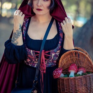 Mushrooms Corset - Dark Cottagecore Renaissance Bodice Corset Vest ...