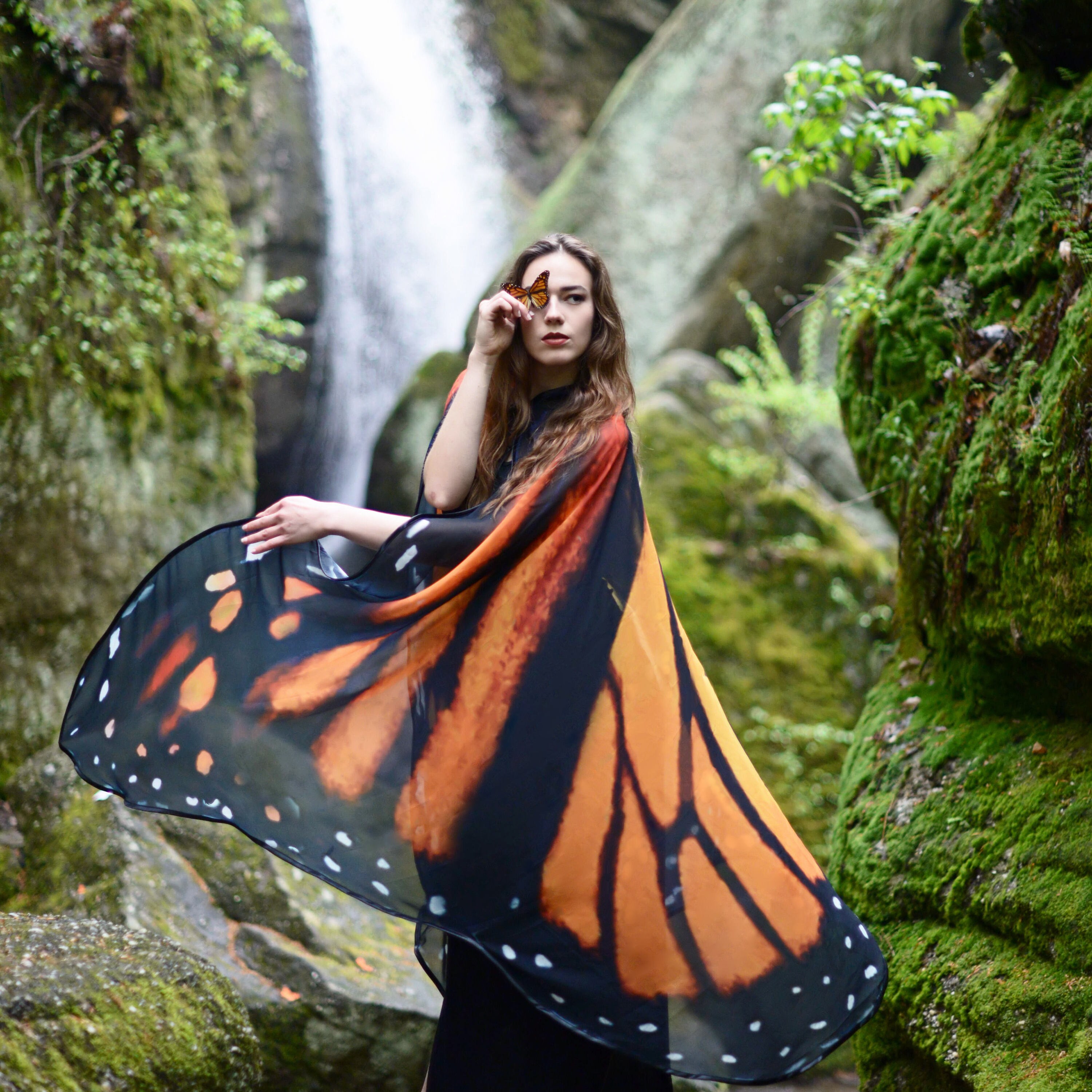 Butterfly Wings Monarch Cape Costume Adult Fairy Wings Chiffon - Etsy ...