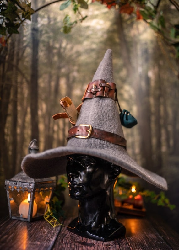 Alchemist Witch Hat Adventurer Larp Magician Forest Wizard Hat Felted Hat Wool Halloween Costume Witch Costume Larp Hat Etsy Sweden