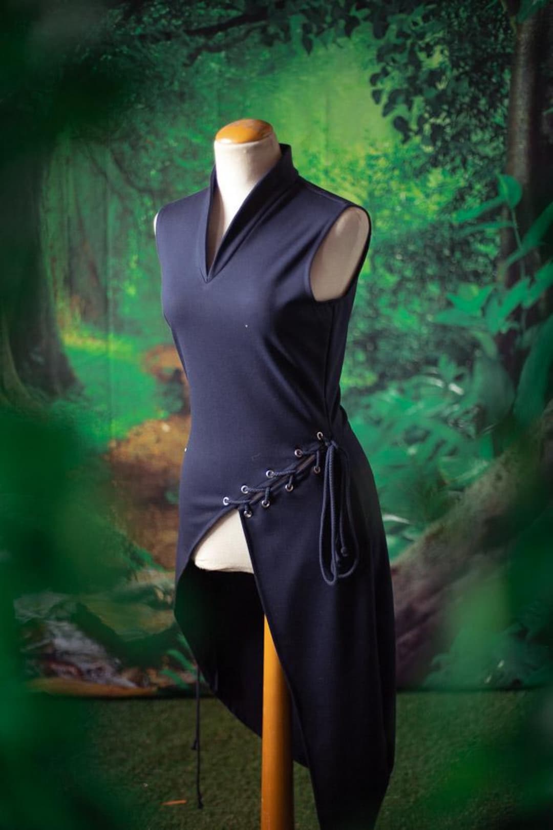 Blue Elven Ranger Vest, Fairy Elvish Surcoat Unisex - Etsy