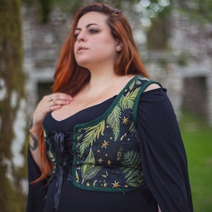 Renaissance Bodice, Butterfly Garden Cottagecore Style Corset Vest ...