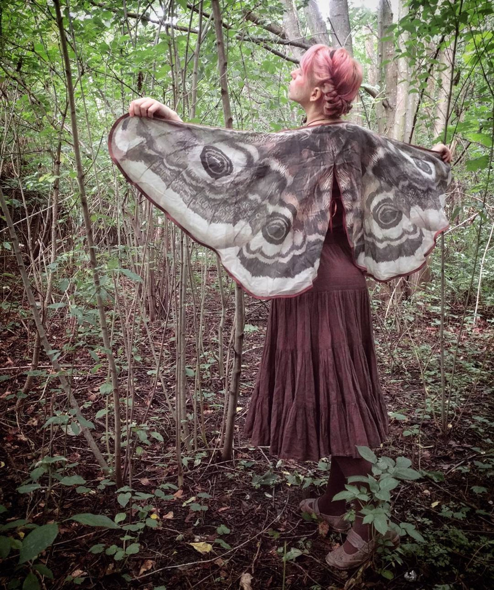 Moth Butterfly Cape Emperor Moth Cloak Dance Wings Costume - Etsy
