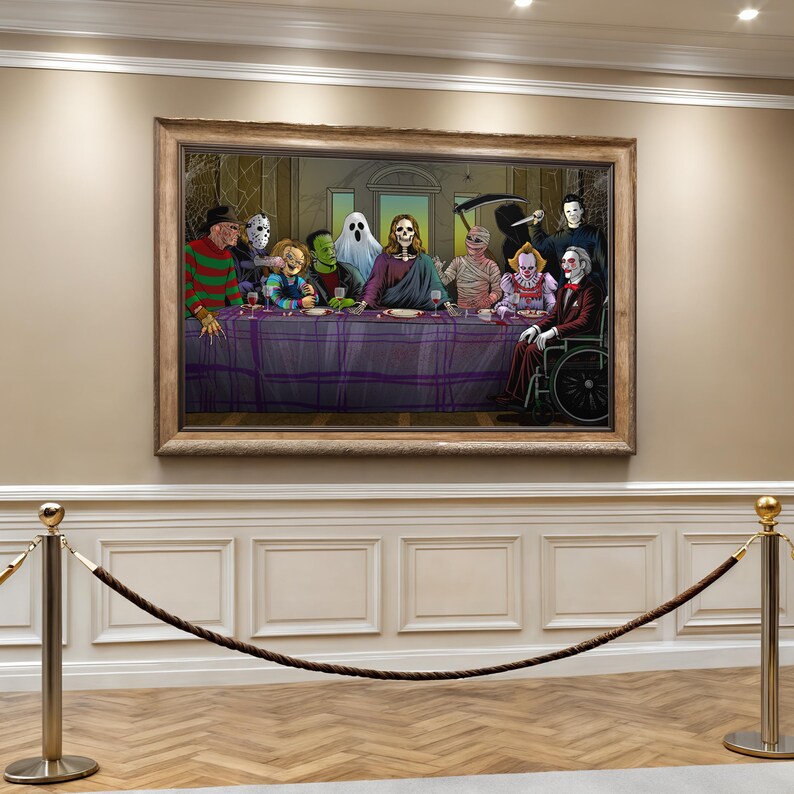 The Halloween Last Supper Wall Art: Featuring the Most Popular Horror ...