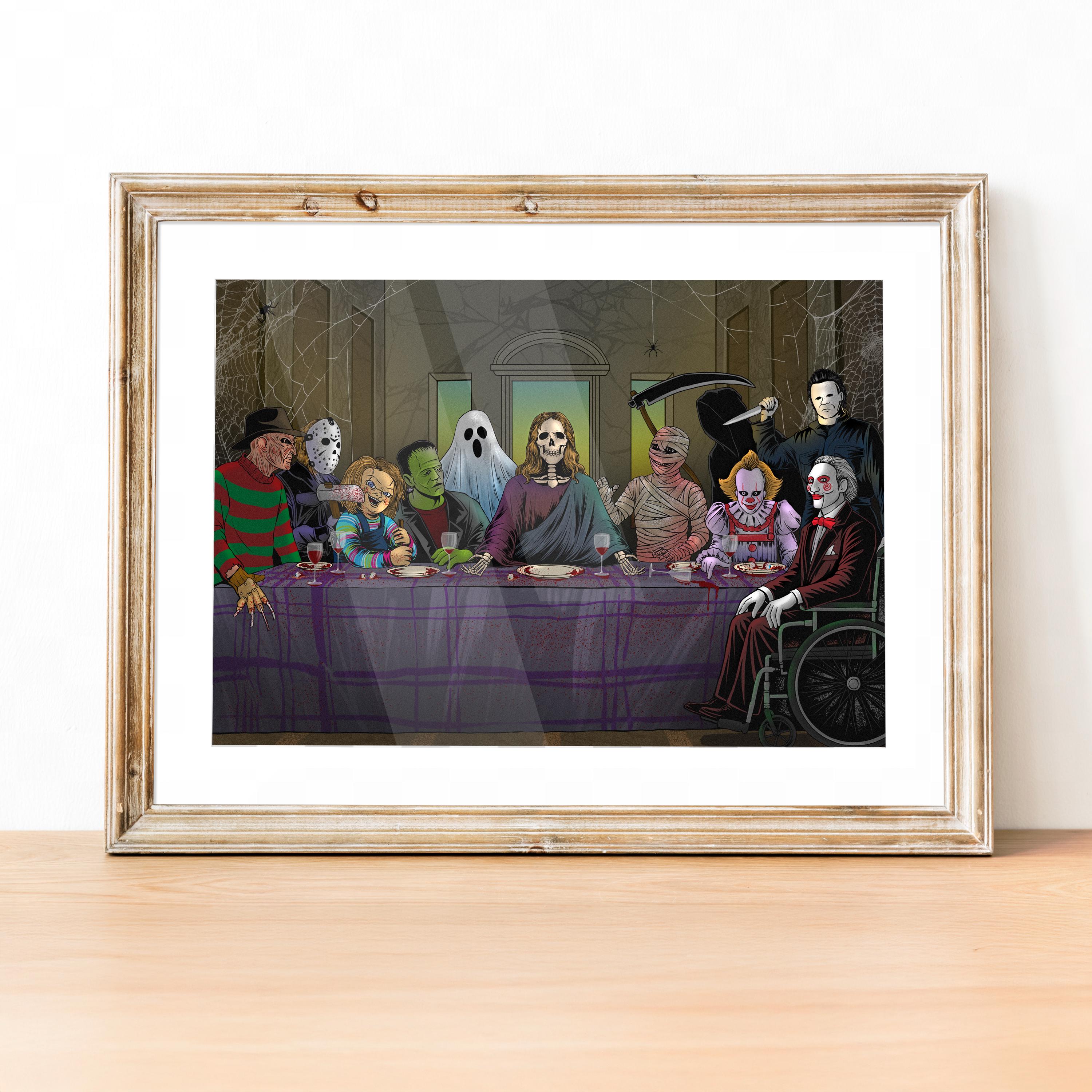 The Halloween Last Supper Wall Art: Featuring the Most Popular Horror ...