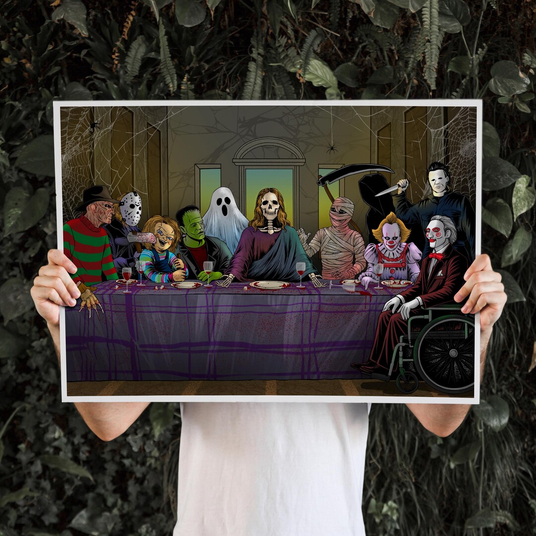 The Halloween Last Supper Wall Art: Featuring the Most Popular Horror ...
