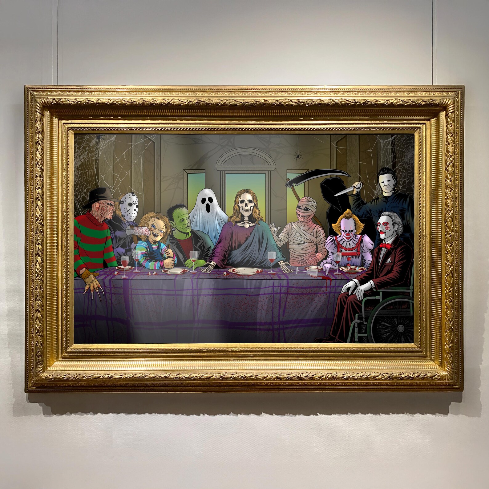 The Halloween Last Supper Wall Art: Featuring the Most Popular Horror ...