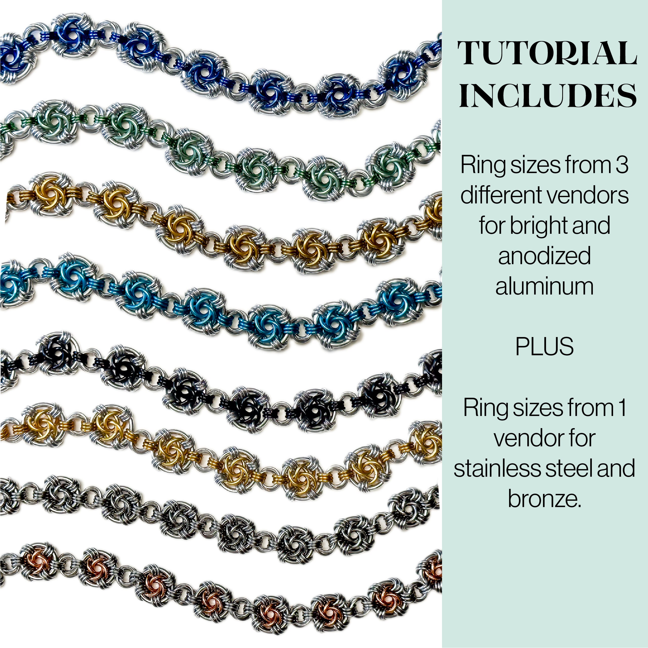 Swirls Bracelet Chainmaille Tutorial - Etsy