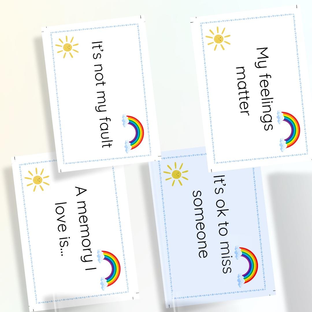 30 Emotional Support Flash Cards for Kids | Divorce & Separation Coping ...