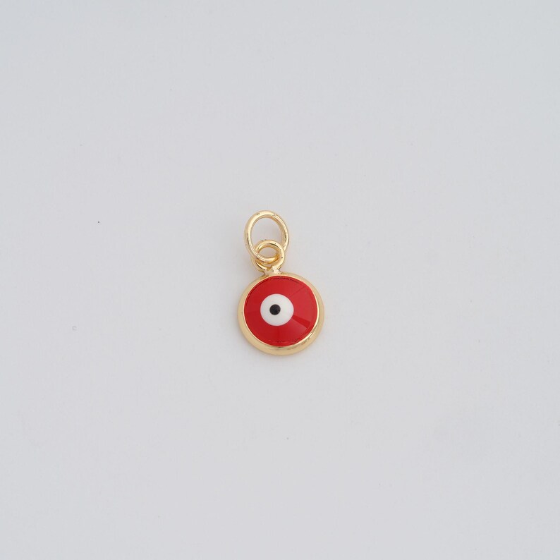 Dainty Gold Evil Eye Pendant,18k Gold Filled Devil Eye Charms,enamel ...