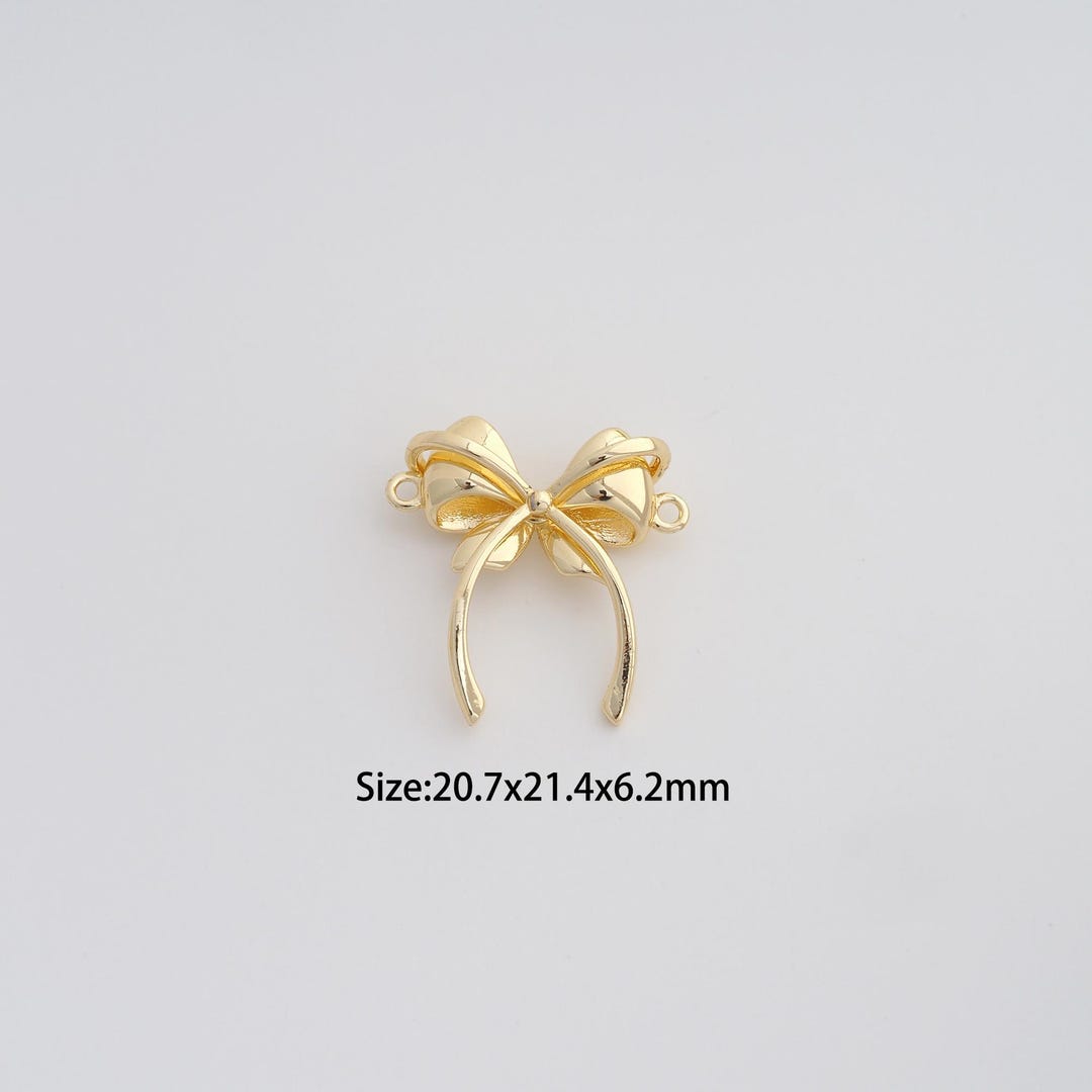 Dainty Bow Connectors,18k Gold Filled Tie Connectors,helmet Connectors ...