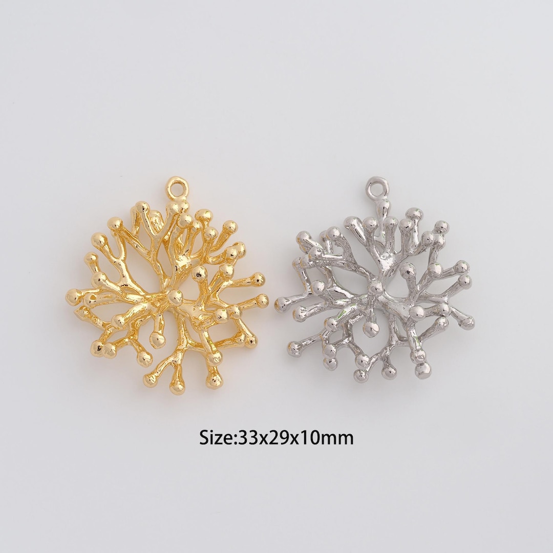 Dainty Gold Coral Pendant,18k Gold Filled Coral Charms,coral Charm for ...