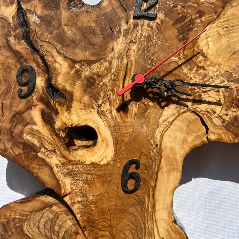 Natural Wood Clock - Etsy