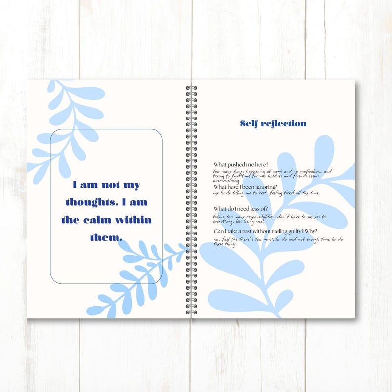 30 Day Burnout Reset Planner, Printable Burnout Worksheets, Self Care ...