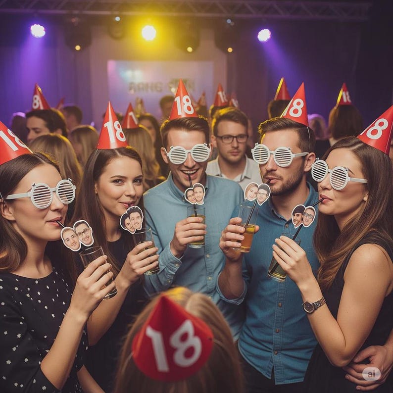 Custom Photo Face Party Straws: Graduation Decorations Class of 2024 - Etsy