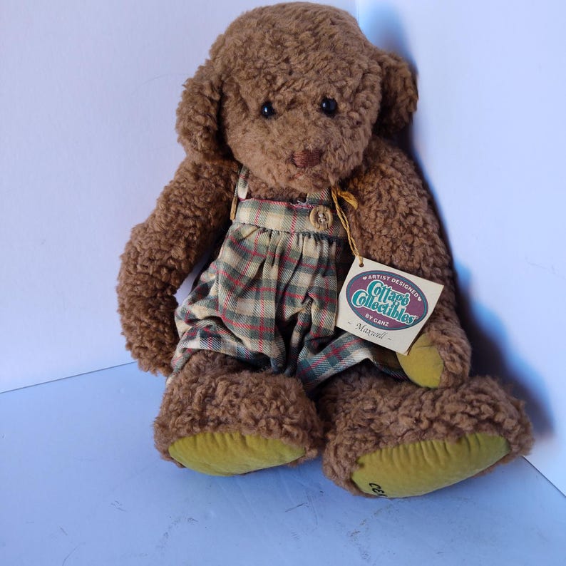 Vintage Ganz Maxwell Teddy Bear: Cottage Collectibles Plaid Jumper 13 ...