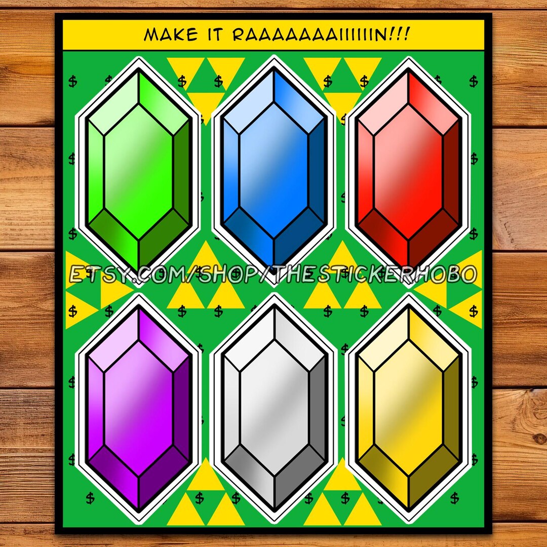 Rupee Vinyl Sticker Set of 6 Stickers - Etsy