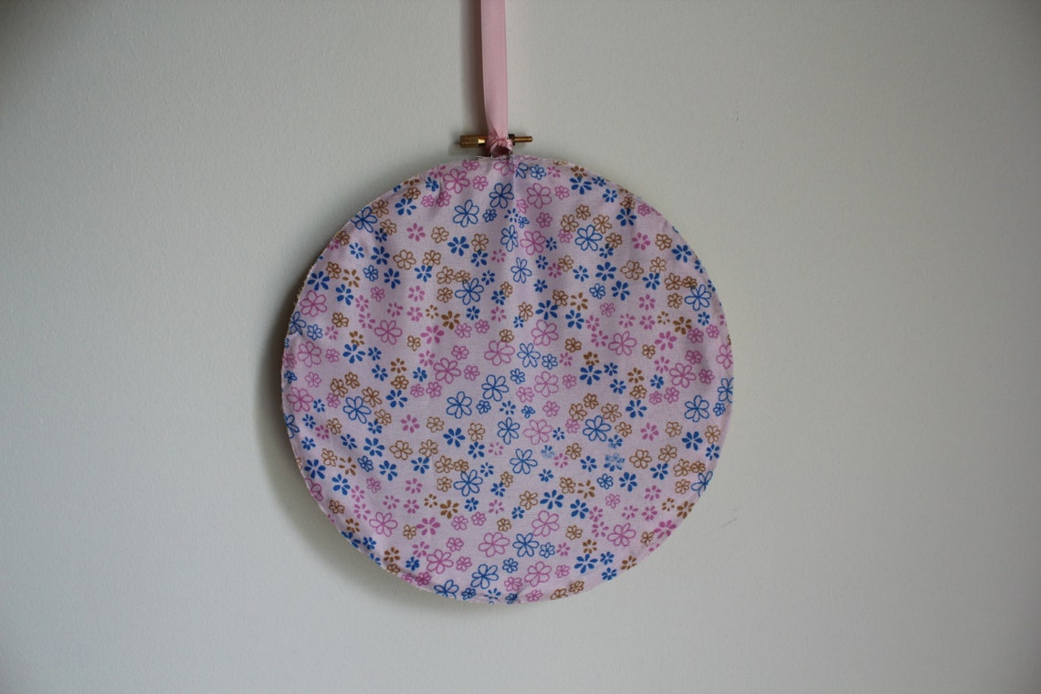 Handmade 7" Hoop - Flower Button Hoop Art - Etsy