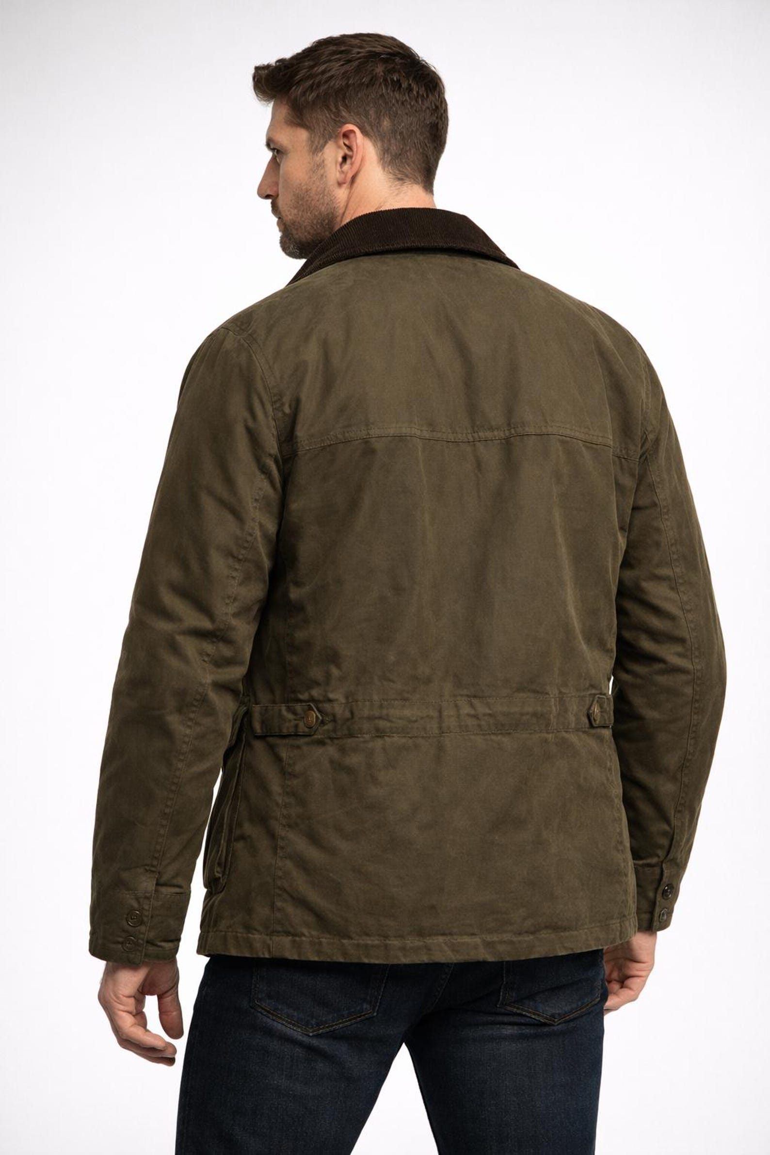 Men’s Olive Green Field Jacket, Inspired by Greenland 2, Waxed Cotton ...