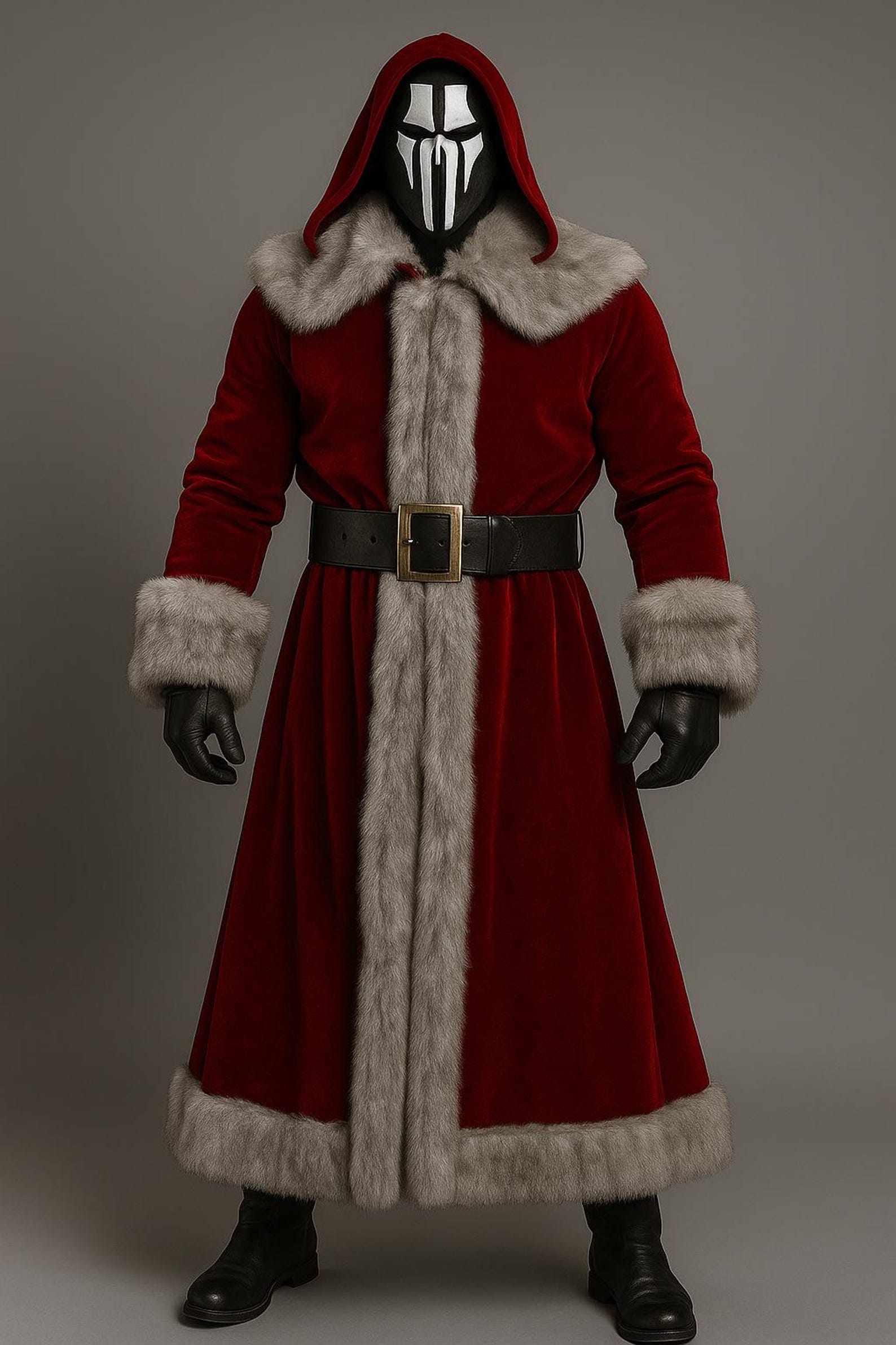 The Santa Clause 4 Inspired Red Velvet Coat,allen Santa Outfit ...
