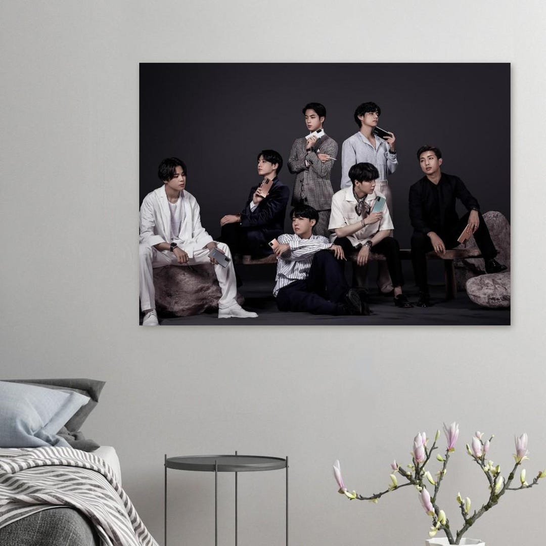 BTS Pop Art Poster, K-pop Wall Art, Vibrant Music Decor, Fan Gift, High ...